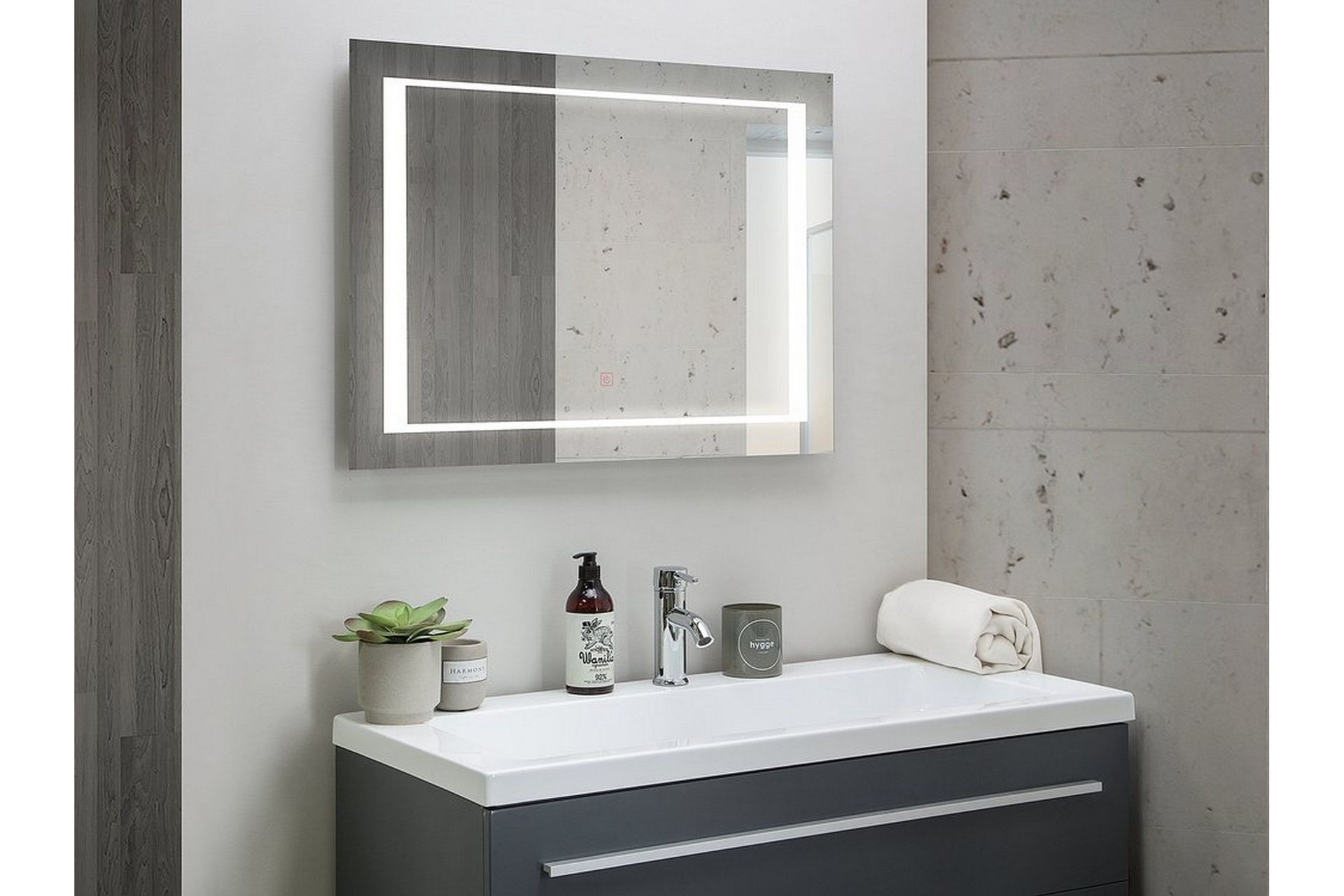 Heasandford Speil LED 60x80 cm Sølv - Belysning - Chilli