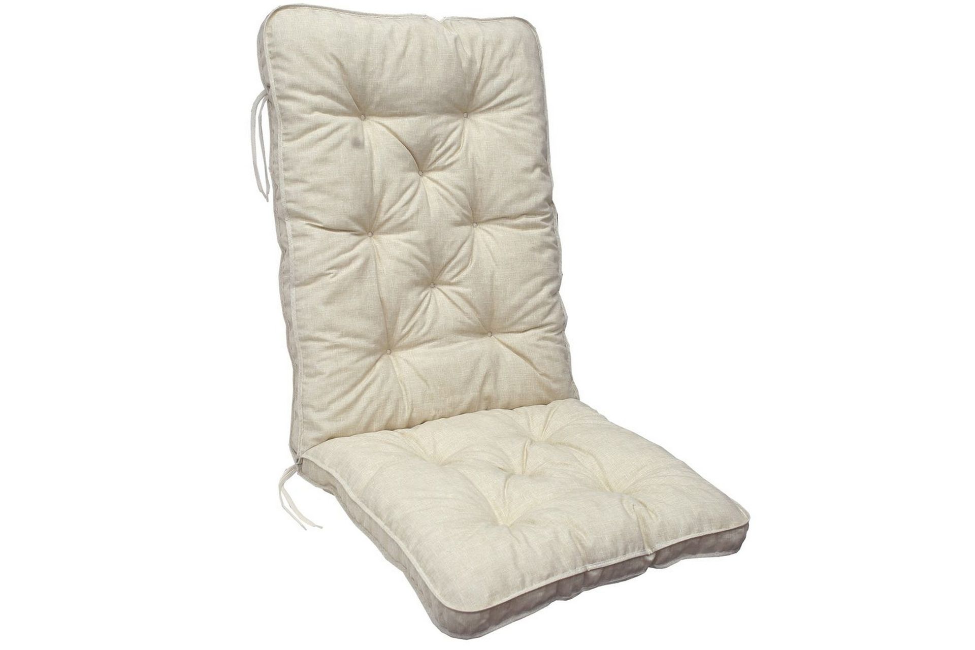 Stolpute med ryggstøtte Malmö Maxi Høy Rygg Beige Beige - Hagemøbler ...