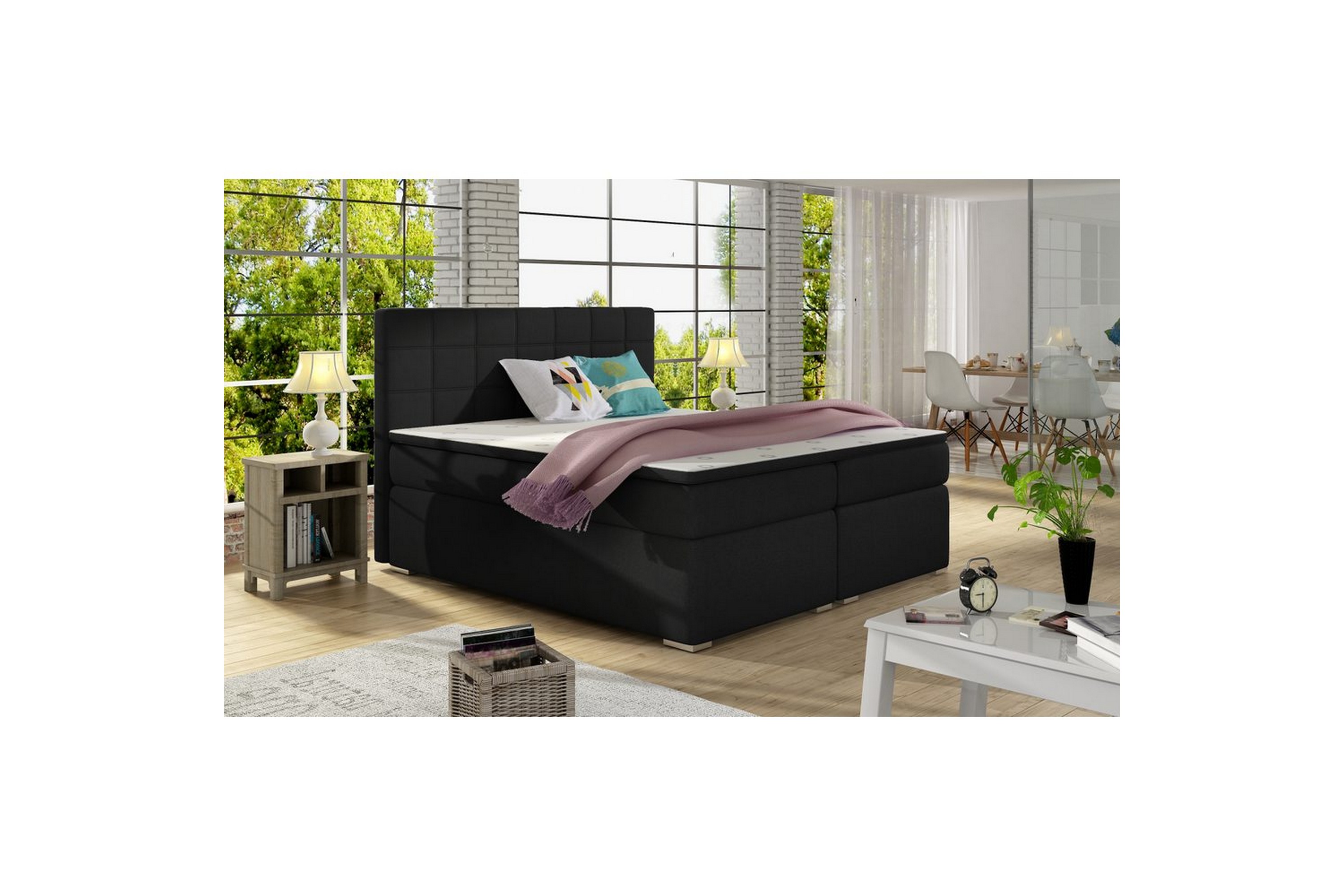 Box Spring Eltap Alice 140x200 cm, Sawana 14, Svart - Møbler - Black ...
