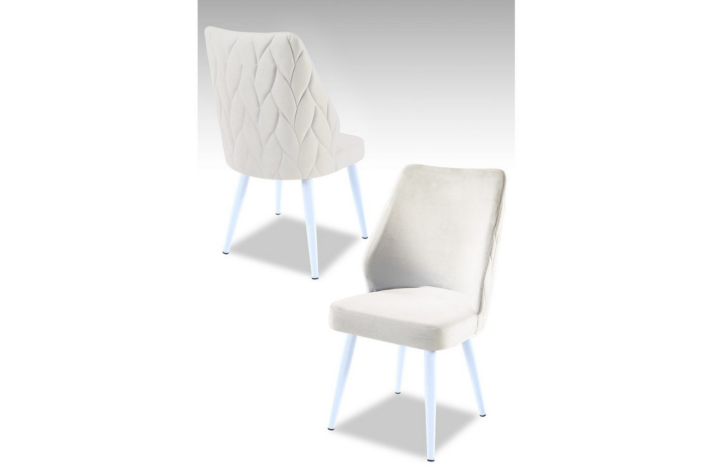 Spisestol Stifen Krem / Hvit Krem / Hvit - Møbler - Chilli