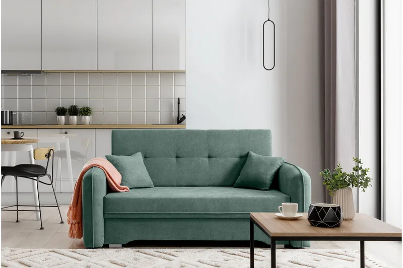 Sovesofa Bandana med Oppbevaring 2-seter Grønn - Møbler - Chilli