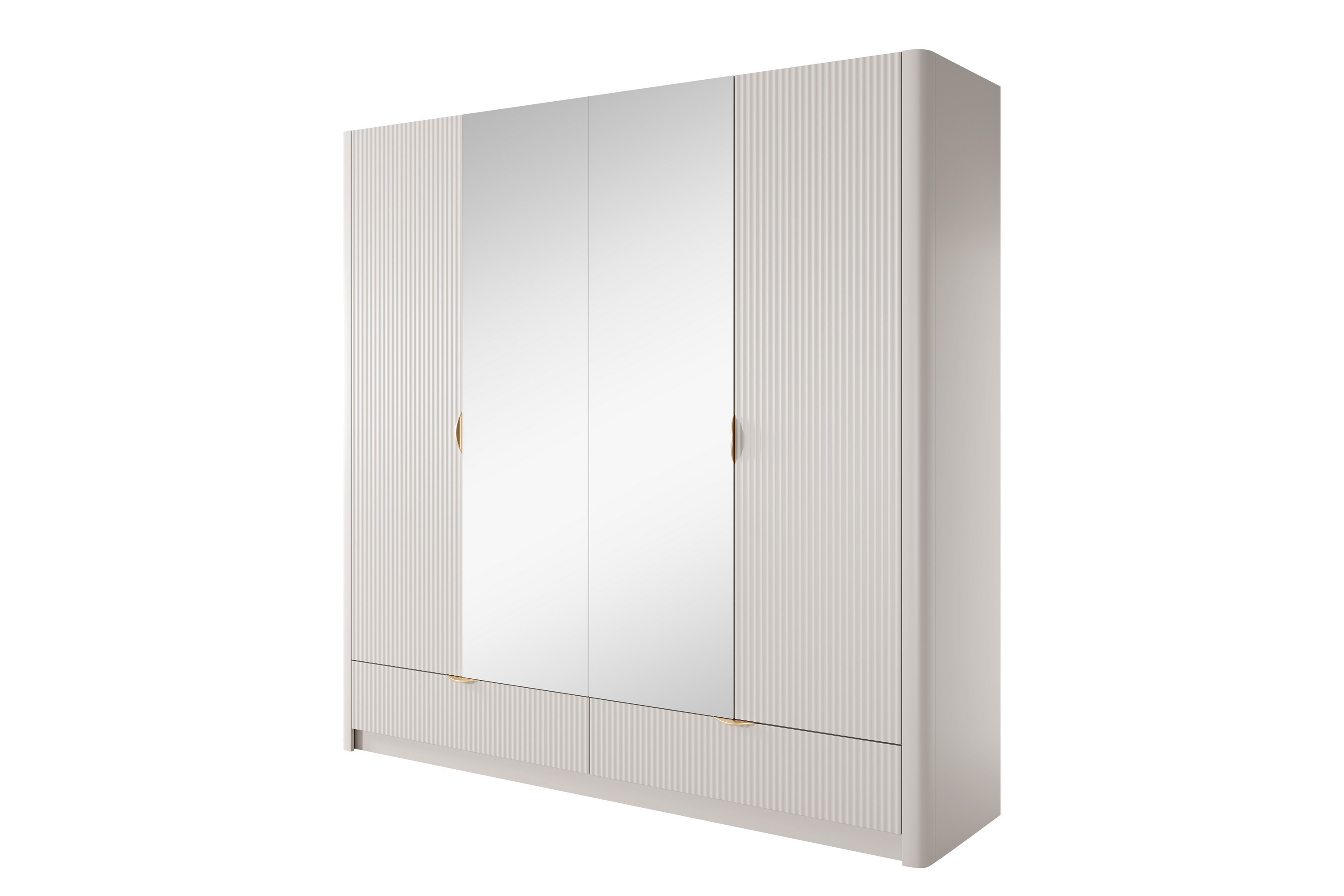 Forba Garderobeskap med Speil 213x209 cm Hvit - Oppbevaring - Black ...