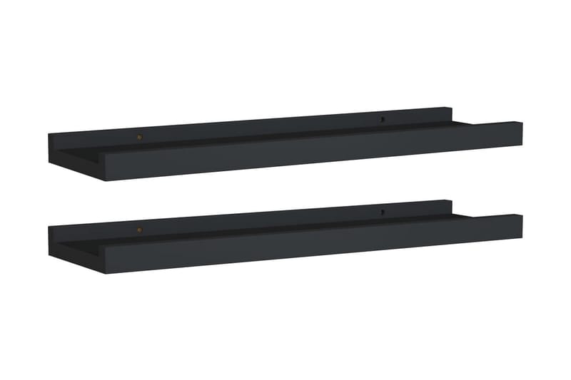 Be Basic Flytende vegghyller 2 stk svart 40x9x3 cm MDF - Oppbevaring ...