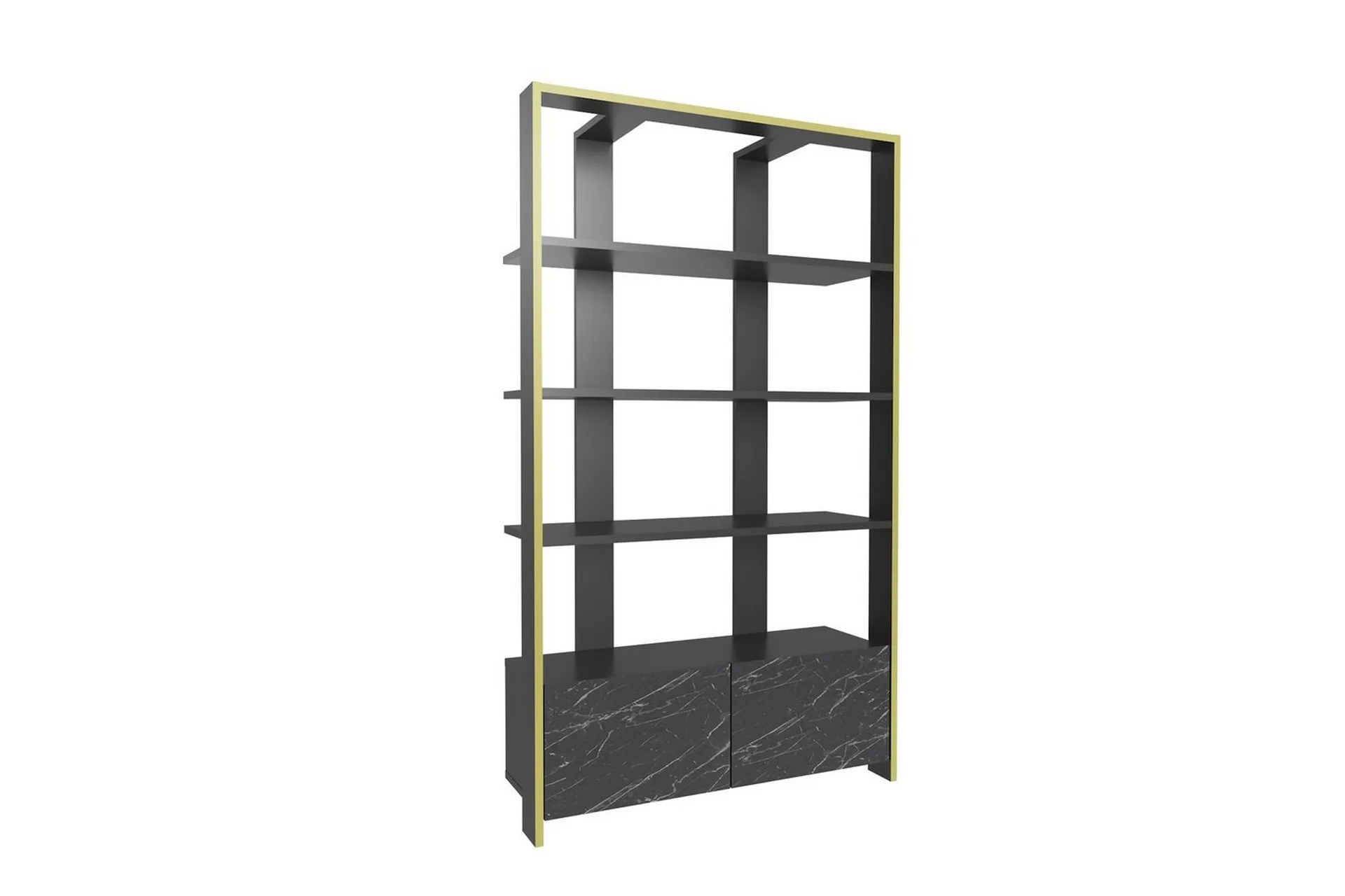 Bokhylle Ossin Svart / Marmor Svart / Marmor - Oppbevaring - Chilli