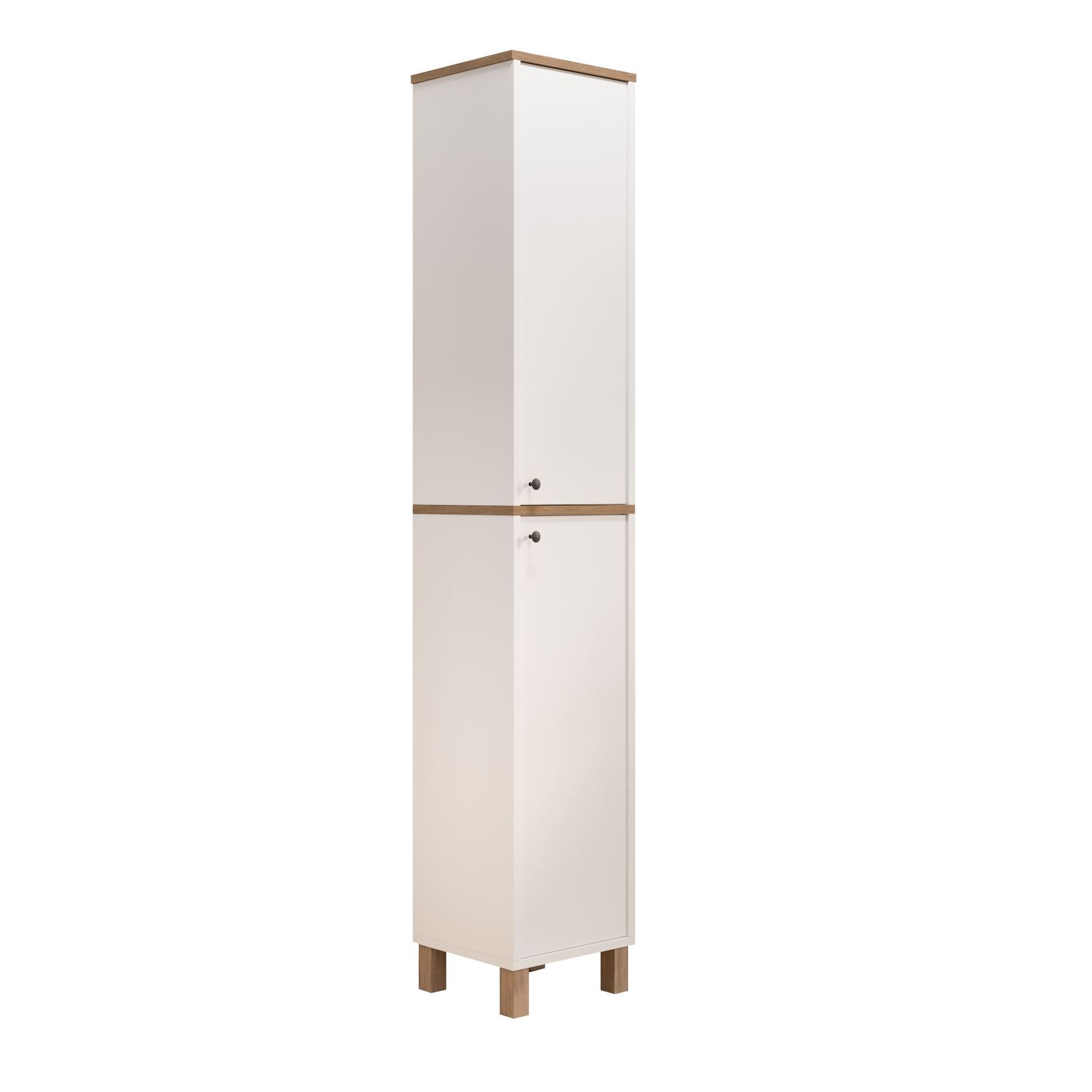 Flerbruks skap Hanah Home Nord (36 x 195,4 x 32 cm) Hvit eik Hvit og ...