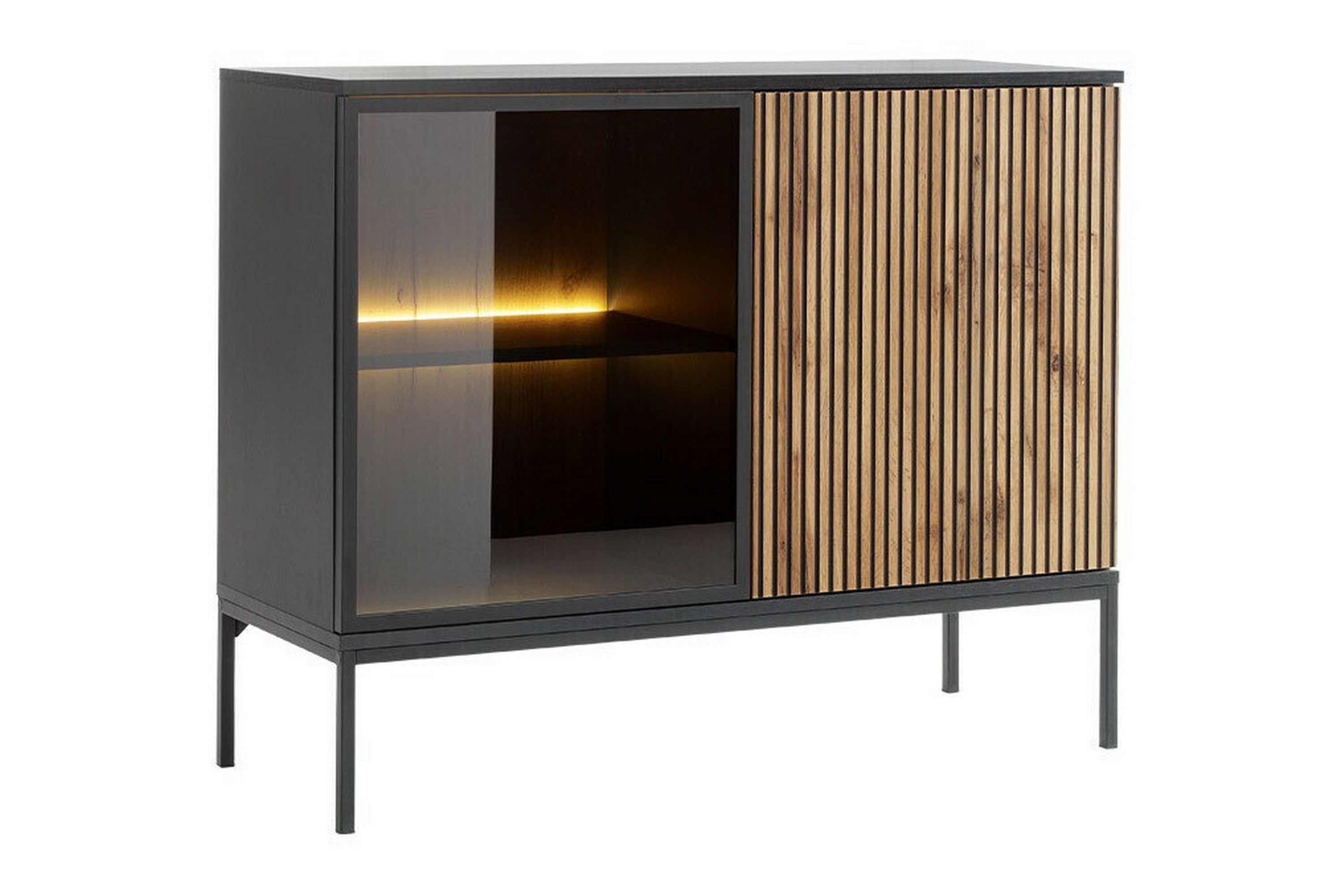 Scandinavian Choice Klinkerville Lavt vitrineskap med belysning 39 cm ...